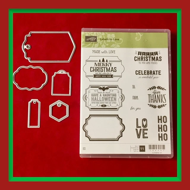 STAMPIN' UP! LABELS TO LOVE Stamp Set with BONUS 5 "tag" dies $19.95 ...