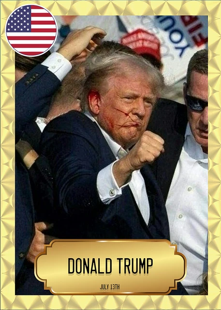 DONALD TRUMP ASSASSINATION Attempt Trading Card 2024 Custom Aceo _14 £4 ...
