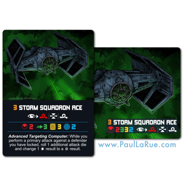 SALE STORM SQUAD Ace Tie X1 Empire X-wing Miniatures Game Star Wars PLR ...