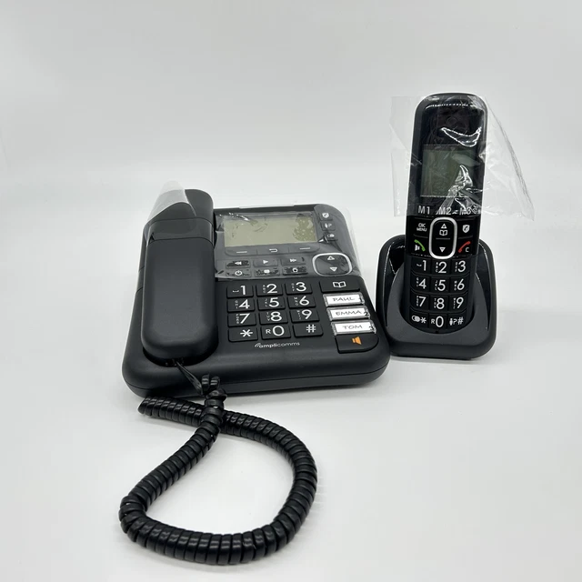 AMPLICOMMS BIGTEL 1580 Combo DECT Großtasten Telefon, Anrufbeantworter ...