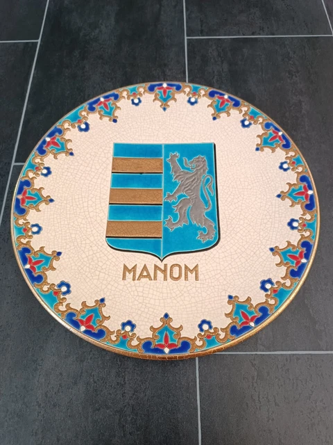 PLAT FAÏENCE LONGWY Ville De Manom EUR 150,00 - PicClick FR