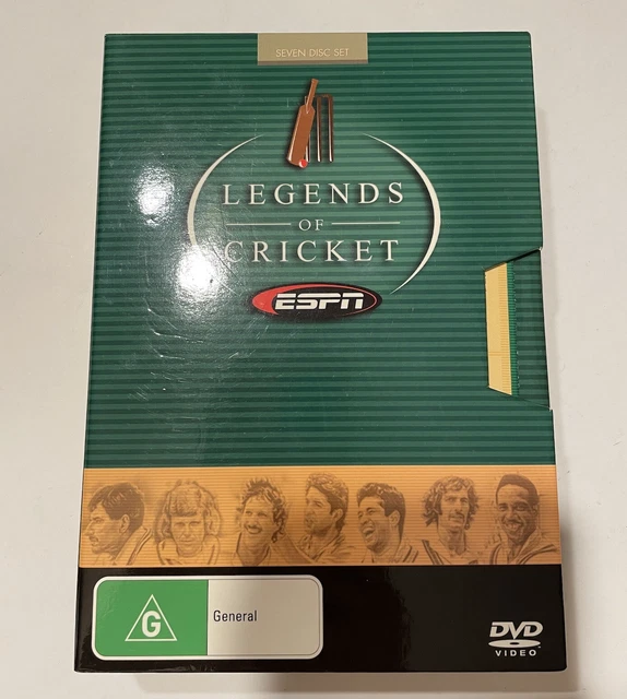 CRICKET LEGENDS OF ESPN 7 DVD Box Set 2003 25 Legends Bradman Warne ...