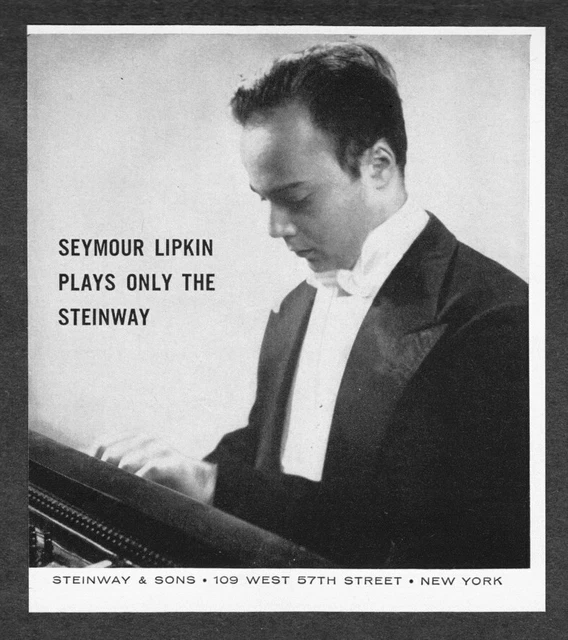 1959 PIANIST CONDUCTOR Seymour Lipkin photo Steinway Pianos vintage ...