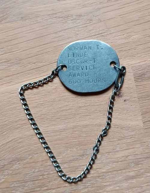 ORIGINAL PRÉ WWII WW2 US Coast Guard Reserve T 600hr Service Award Dog ...