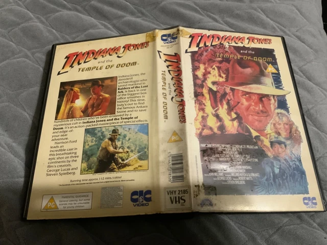 INDIANA JONES AND the Temple of Doom 1984 Ex-rental vhs CIC Video ...