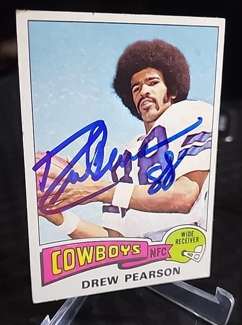 CARTE AUTOGRAPHE SIGNÉE Drew Pearson 1975 Topps Rookie #65 Dallas ...