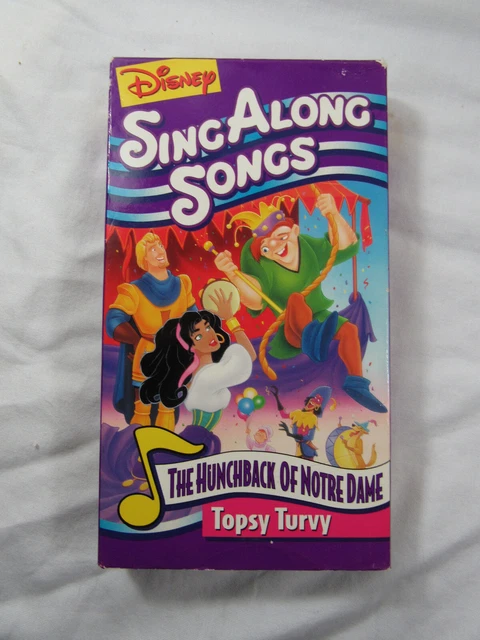 DISNEY SING ALONG Songs VHS Hunchback of Notre Dame Topsy Turvy Video ...