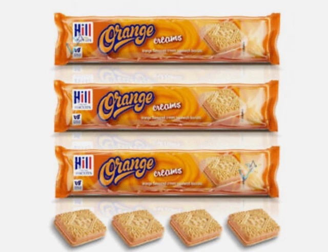 3 X 150G Hill Chocolate Orange Cream Sandwich Biscuits Packs £6.51 ...