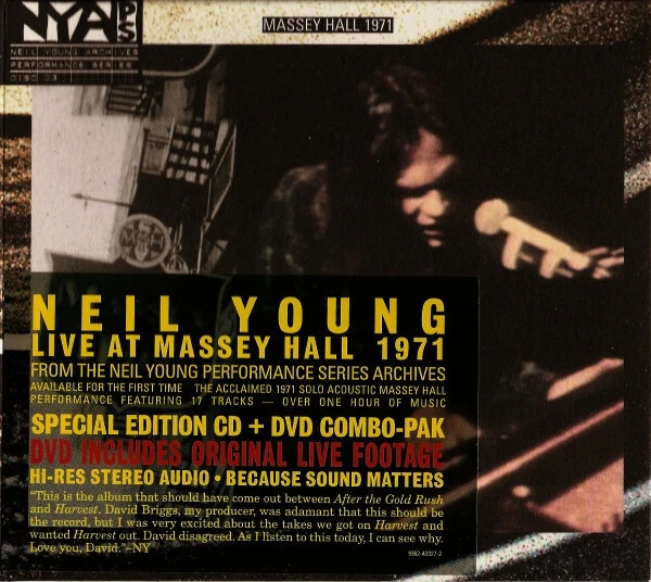NEIL YOUNG LIVE At Massey Hall 1971 Cd + Dvd Brand New Factory Sealed ...