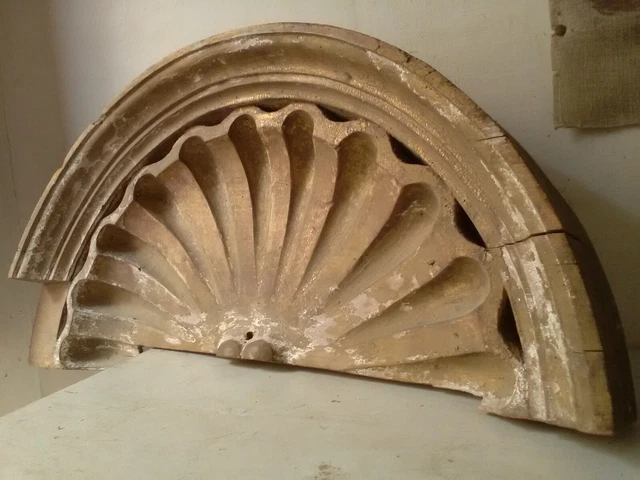 TYMPAN BENITIER VASQUE Ciel Lit Boi Doré Feuille Or Xviii Wood Frame A ...