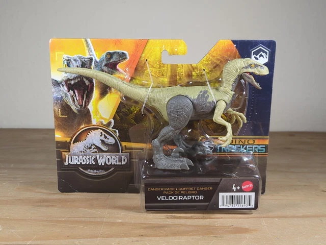 JURASSIC WORLD VELOCIRAPTOR Danger Pack Dino Trackers Dinosaur Figure ...