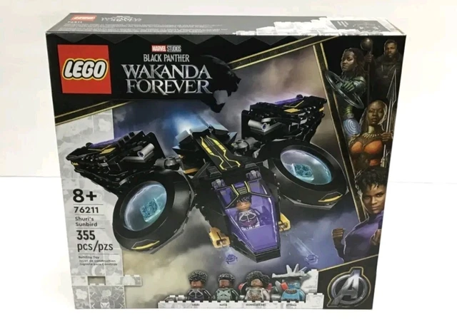LEGO MARVEL BLACK Panther Wakanda Forever Shuri's Sunbird 76211 ...