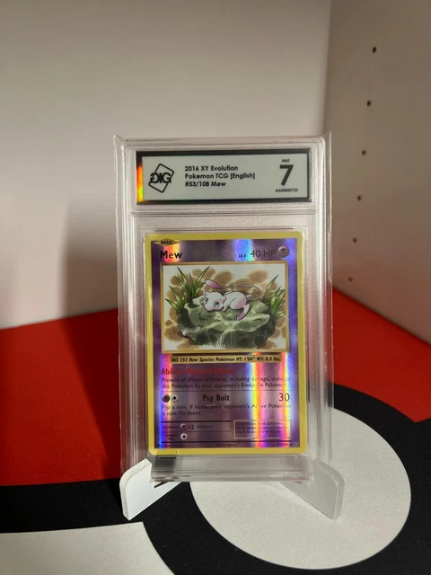 MEW XY EVOLUTION Evolutions GIG Grading 7 Pokemon 53/108 Reverse wie ...