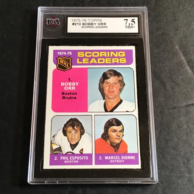 BOBBY ORR - Esposito - Dionne Scoring Leaders 1975-76 Topps Near Mint ...