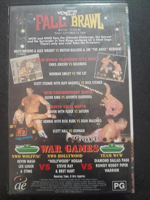 WWE WWF WCW Fall Brawl War Games 1998 Wrestling Vhs Video £15.67 ...