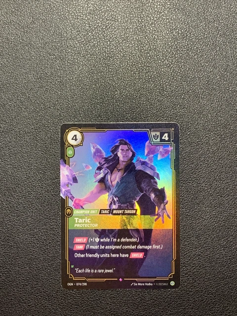 TARIC PROTECTOR FOIL 074/298 Origins Riftbound League of Legends 000405 ...