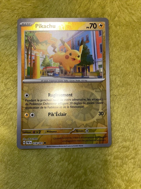 CARTE POKÉMON REVERSE - Pikachu 018/091 - Destinées De Paldea EV04.5 FR ...