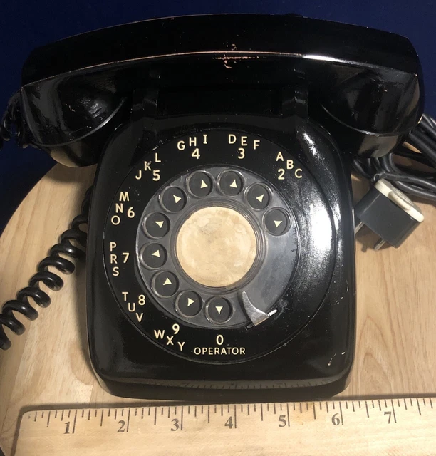 VTG COLLECTIBLE ORIGINAL Bakelite Antique Classic Rotary Dial Telephone ...