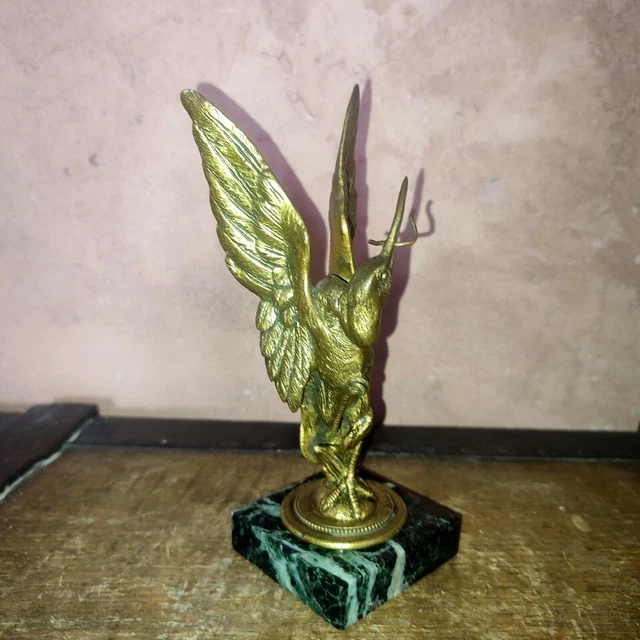 BEL ÉCHASSIER , grue , héron XIX ème en bronze porte montre EUR 350,00 ...