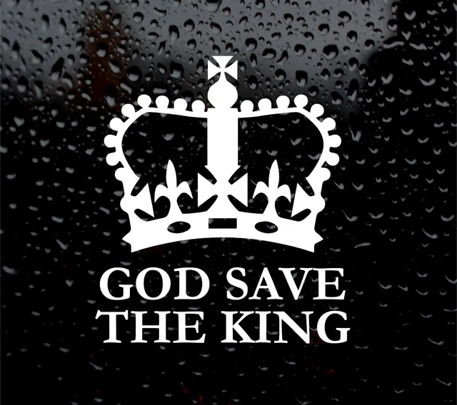 GOD SAVE THE King Decal Logo Car Van Coronation Sticker King Charles ...