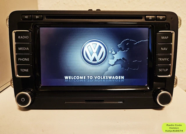 VW RNS 510 Radio original Volkswagen Continental Autoradio mit Code 1T0035680C.. EUR 479,59 ...