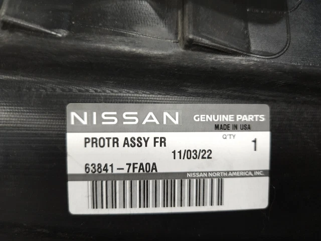 GENUINE OEM NISSAN 63841-7FA0A Driver LH Front Fender Liner Shield 2017 ...