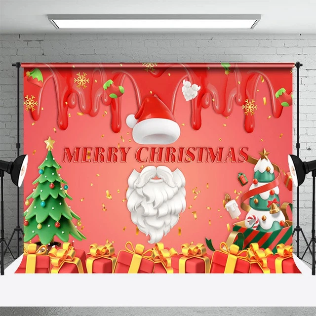 RED DESSERT GIFT Tree Santa Merry Christmas Backdrop $37.90 - PicClick AU