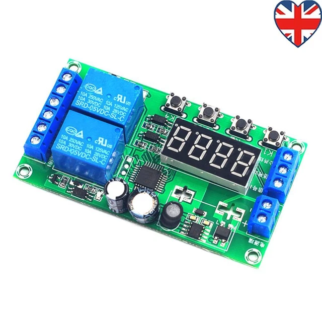 RELAY MODULE BOARD Pulse Trigger Cycle Timer 0.01s-999m Delay Time ...