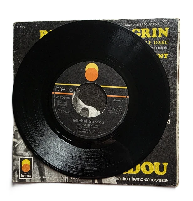 MICHEL SARDOU 45T Un Accident/Requin Chagrin EUR 4,00 - PicClick FR