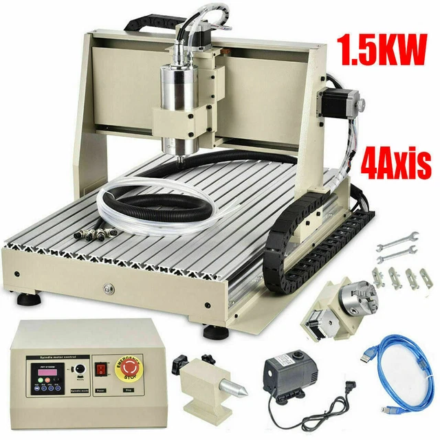 4AXIS ROUTER METAL Engraver Engraving Machine 3D USB Milling Cutter CNC ...