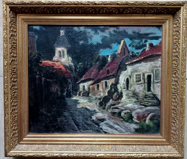 TABLEAU ANCIEN HUILE Paysage Impressionniste Signé Bernardini Italie ? EUR 420,00 - PicClick FR