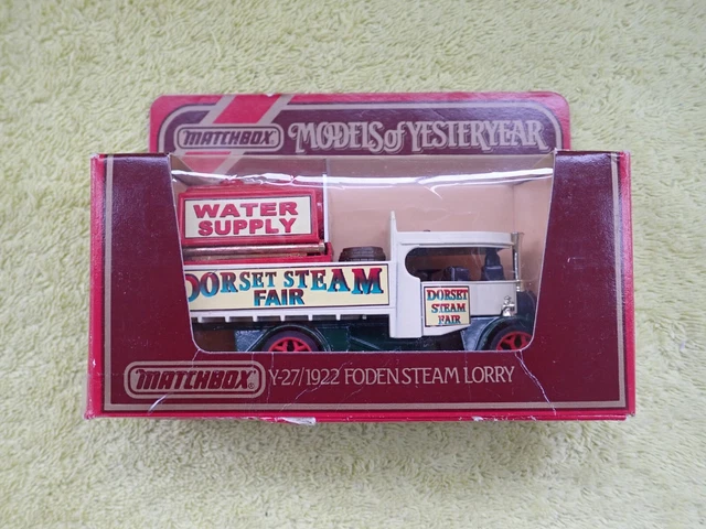 MATCHBOX MODELS YESTERYEAR Y27 Foden Steam Wagon - Water Supply - Code ...