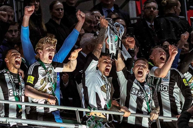 NEWCASTLE UNITED CARABAO League Cup Winners 2025 Photograph Picture ...