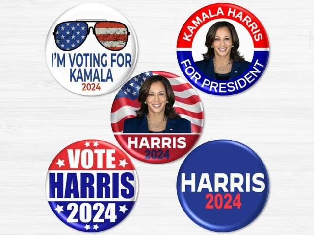 KAMALA HARRIS 2024 Election Buttons, 2024 Presidential Campaign Pin ...