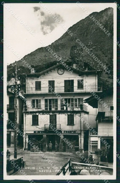 CUNEO ACCEGLIO VALLE Macra Grande Albergo Savoia Foto cartolina MT6033 ...