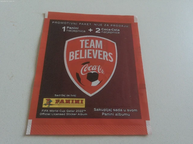 QATAR 2022 COCA Cola Team Believers world cup sealed sticker packet ...