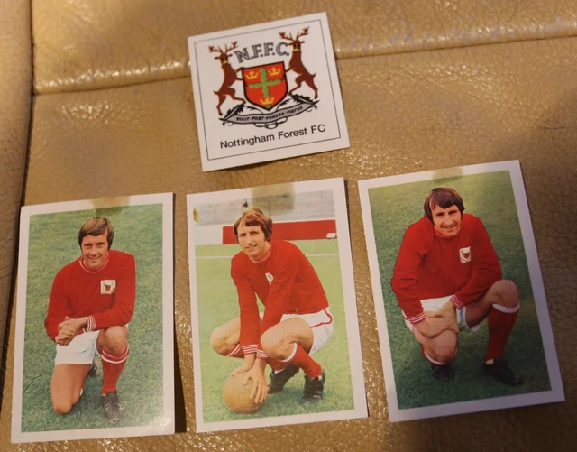 NOTTINGHAM FOREST FC 1971 COMPLETE SET ORIGINAL FKS STICKERS incl CLUB ...