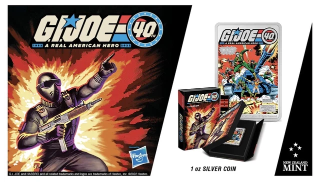 G.I. JOE 40TH Anniversary 1oz Silver Coin (NZmint) 2022. Low mintage ...