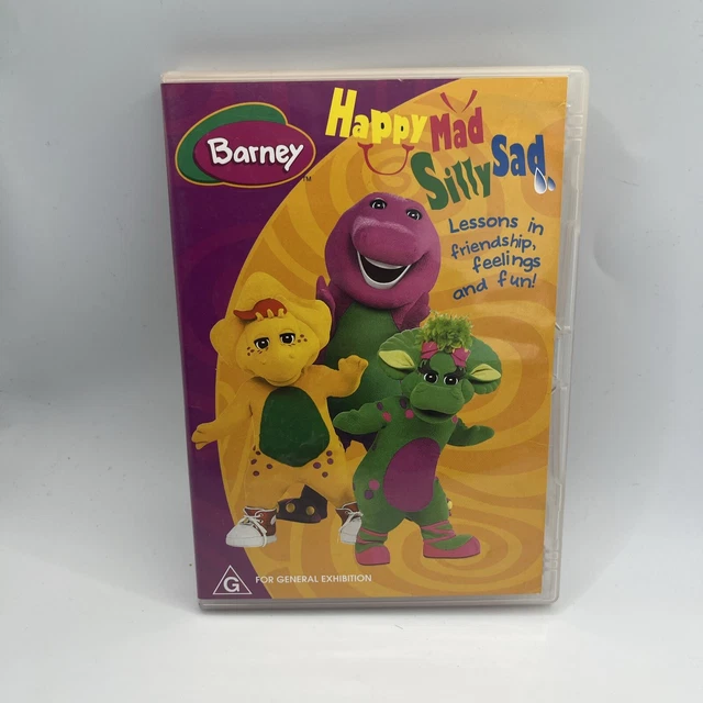 BARNEY HAPPY MAD Silly Sad (DVD, 2003) Region 4 PAL Children Kids Songs ...