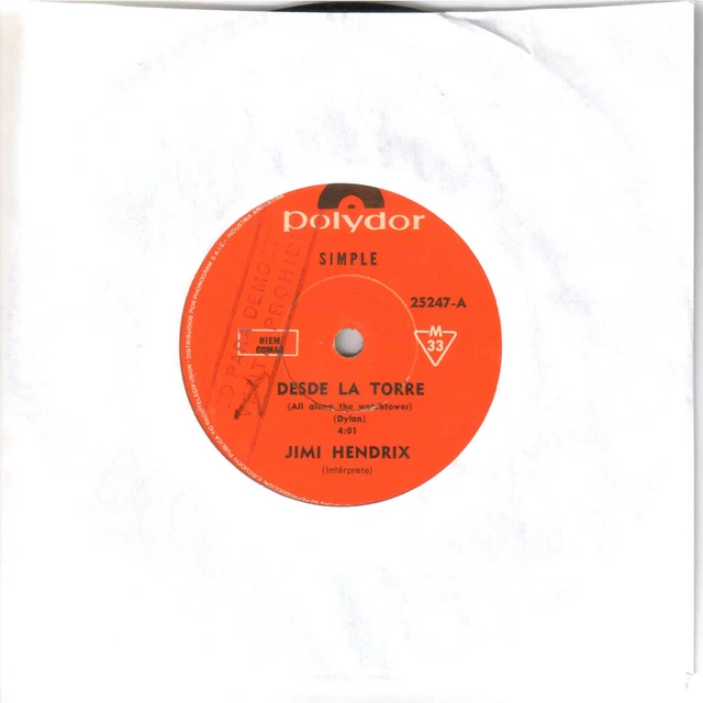 &JIMI HENDRIX &&ALL Along The Watchtower b/w Can You See Me?" Promoción ...