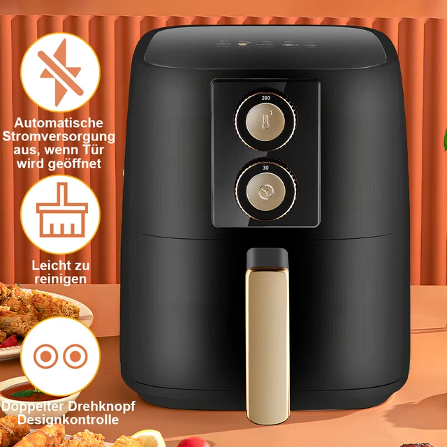 5L HEISSLUFTFRITTEUSE AIRFRYER Backofen Heißluft Fritteuse Pommes 1500W ...