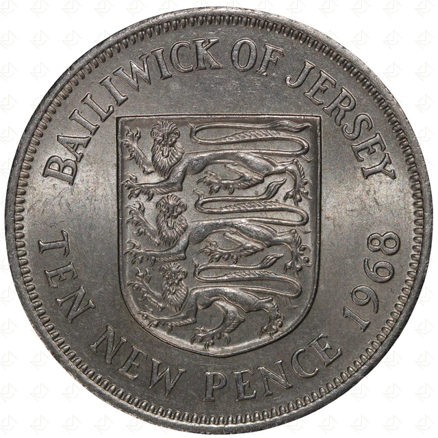 1968 JERSEY ELIZABETH II 10 Pence Coin – Cupronickel £3.00 - PicClick UK