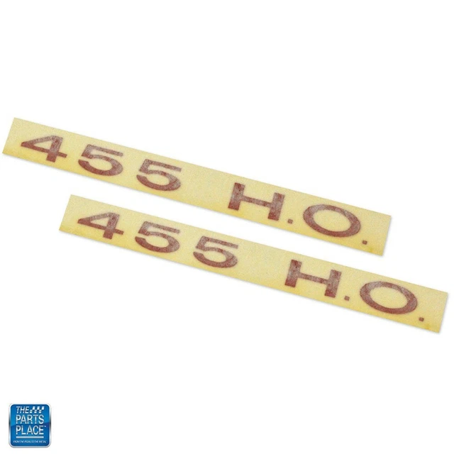 1971 FIREBIRD TRANS Am "455 HO" Hood Scoop Decal Red DT0184 Pair $32.99 ...