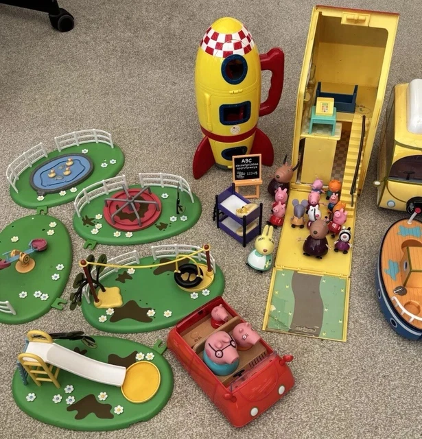 PEPPA PIG TOY Bundle, Rocket, House, Car, Play Areas And Multiple ...
