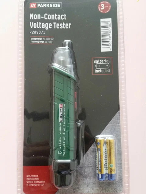 PARKSIDE NON CONTACT Voltage Tester AC Volt Cables Sockets Integrated ...