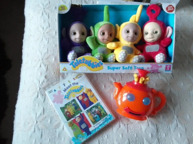 TELETUBBIES FIGURES CBeebies 5” sitting Toys boxed + musical teapot ...