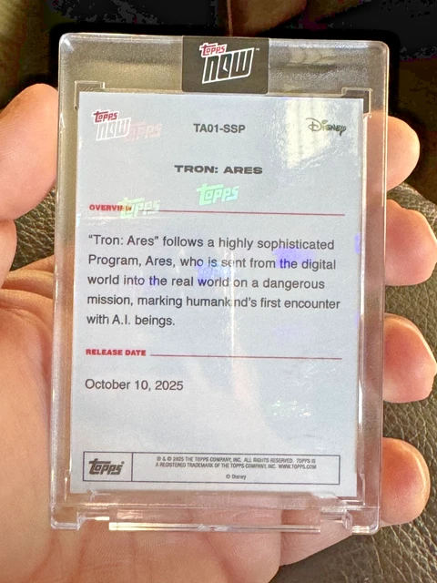 2025 DISNEY TOPPS NOW Tron: Ares Movie Poster Card TA01-SSP *HOLO/FOIL ...