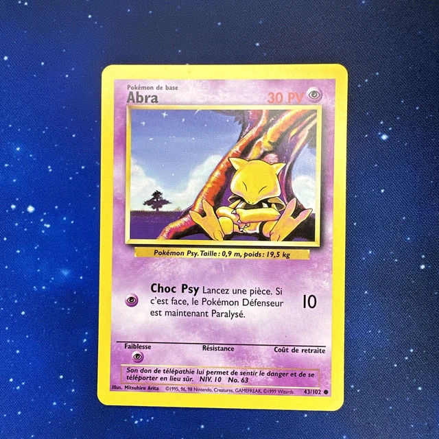 CARTE POKÉMON ABRA 43/102 Unlimited Set de Base Wizards EUR 5,00 ...