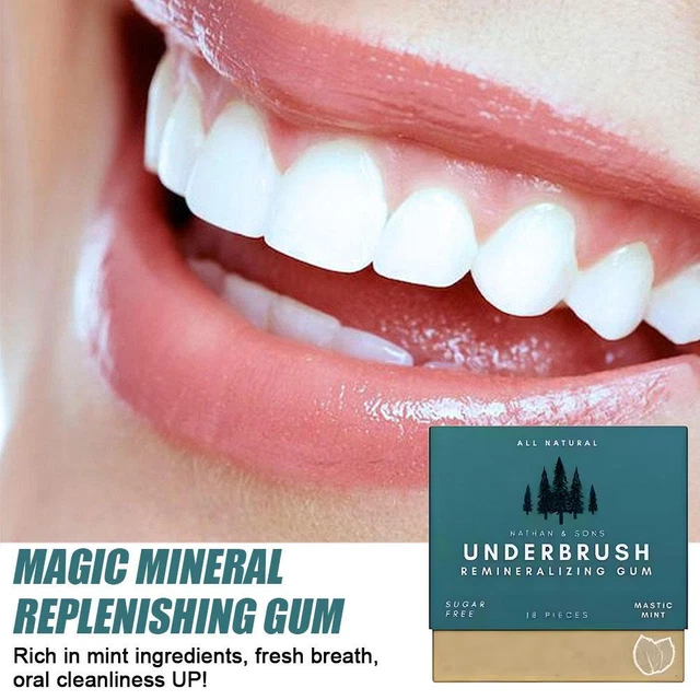 UNDERBRUSH REMINERALIZING CHEWINGGUM With Nano-Hydroxyapatite Teeth ...