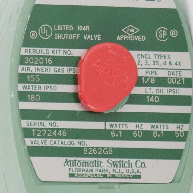 ASCO RED HAT II 238210-032D 8262G6 Solenoid Valve: 1/8" Pipe £18.98 ...